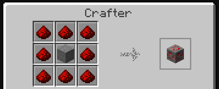 Redstone Ore Block Recipe — скачать мод на Майнкрафт