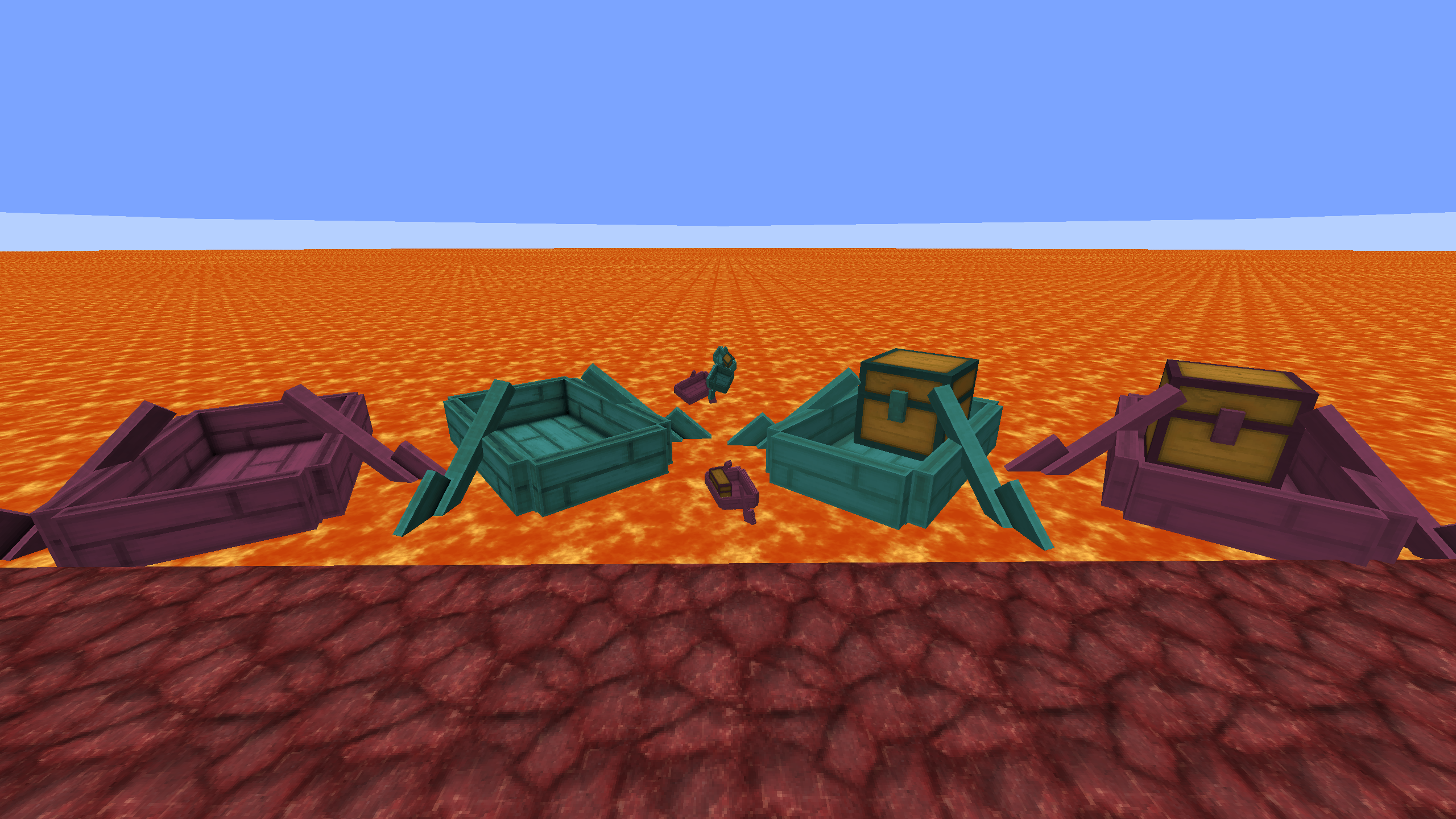 Lava Boats — скачать мод на Майнкрафт 1.21.1