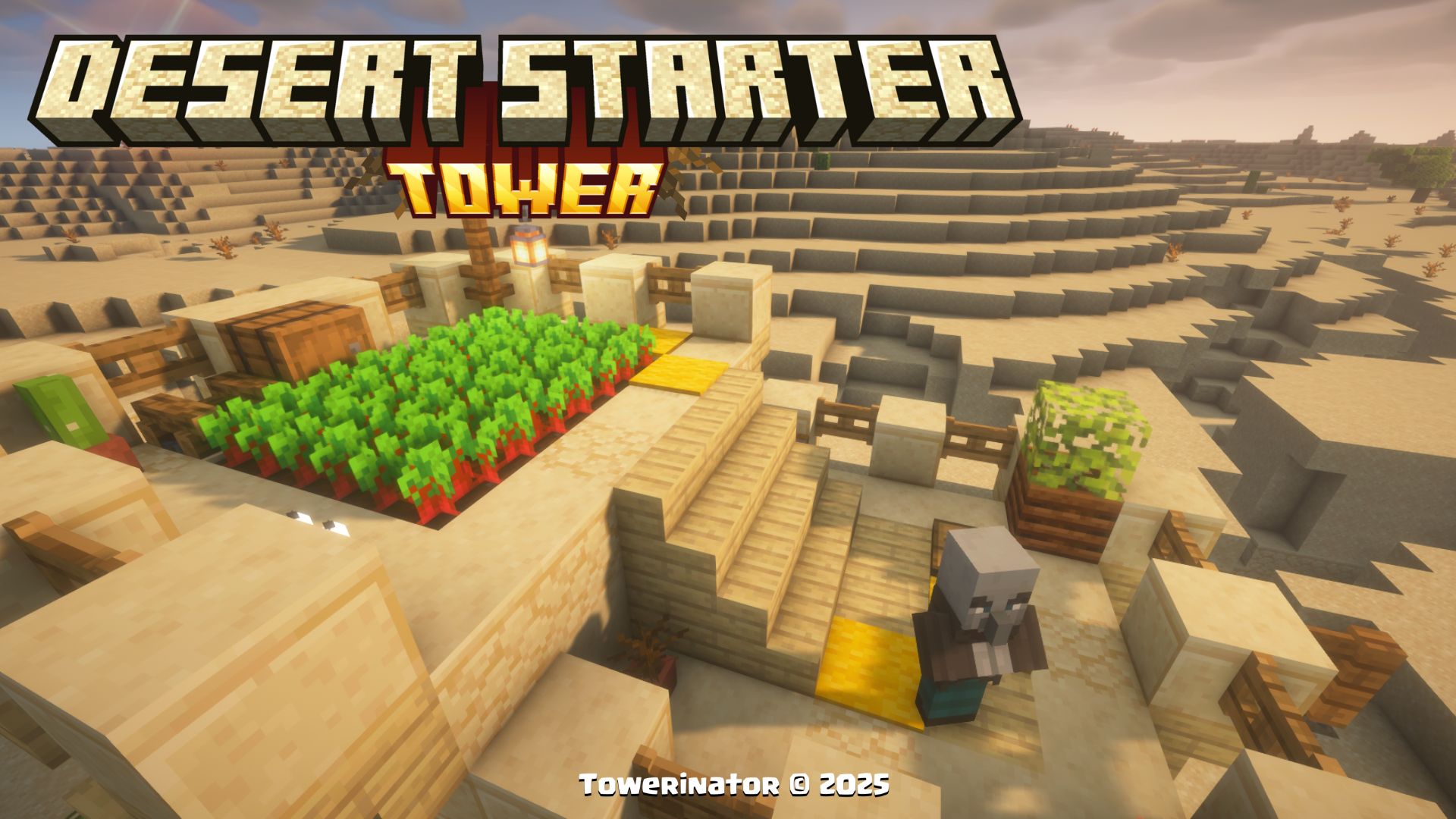 Desert Starter Pillager Tower — скачать мод на Майнкрафт