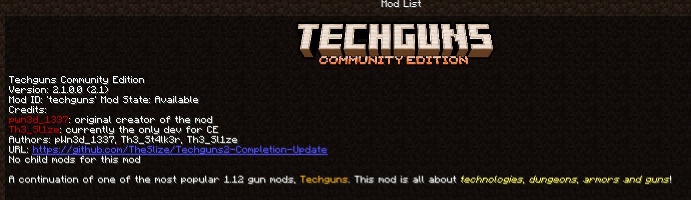 Techguns-CE — скачать мод на Майнкрафт