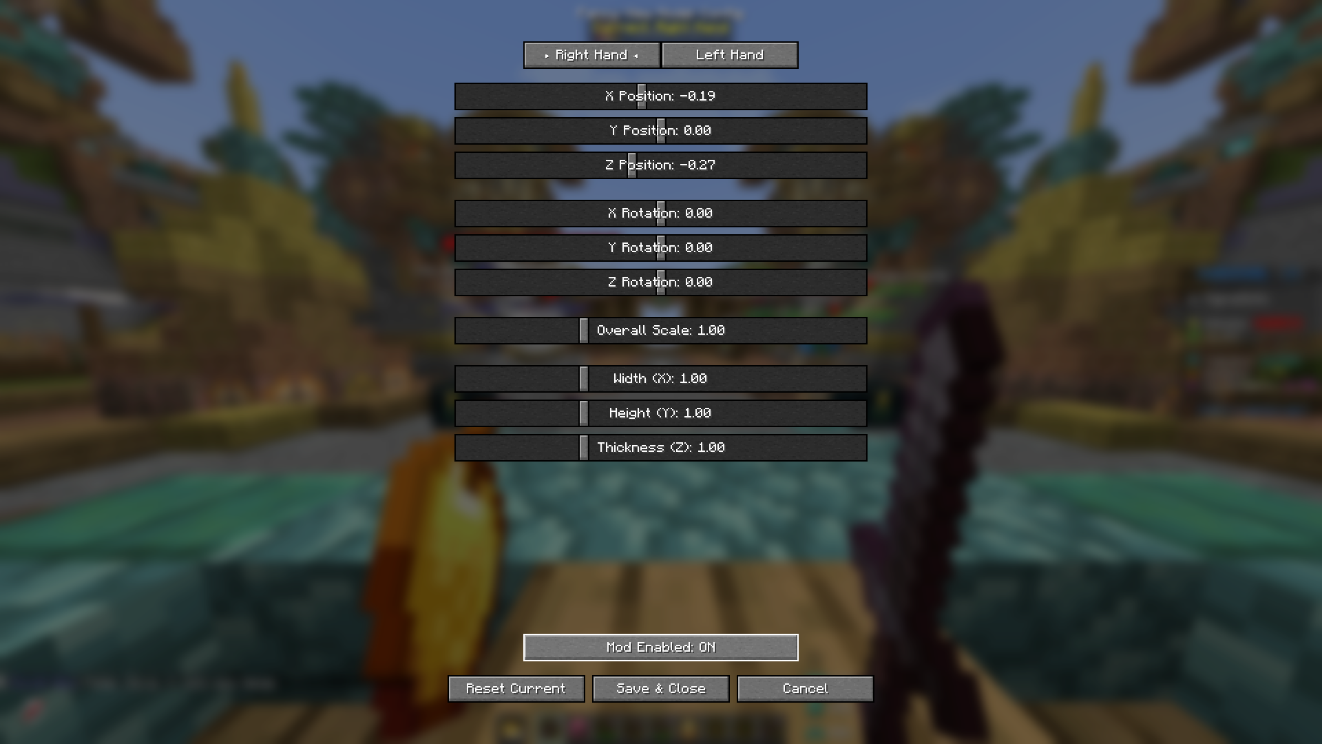 Fancy View Model — скачать мод на Майнкрафт